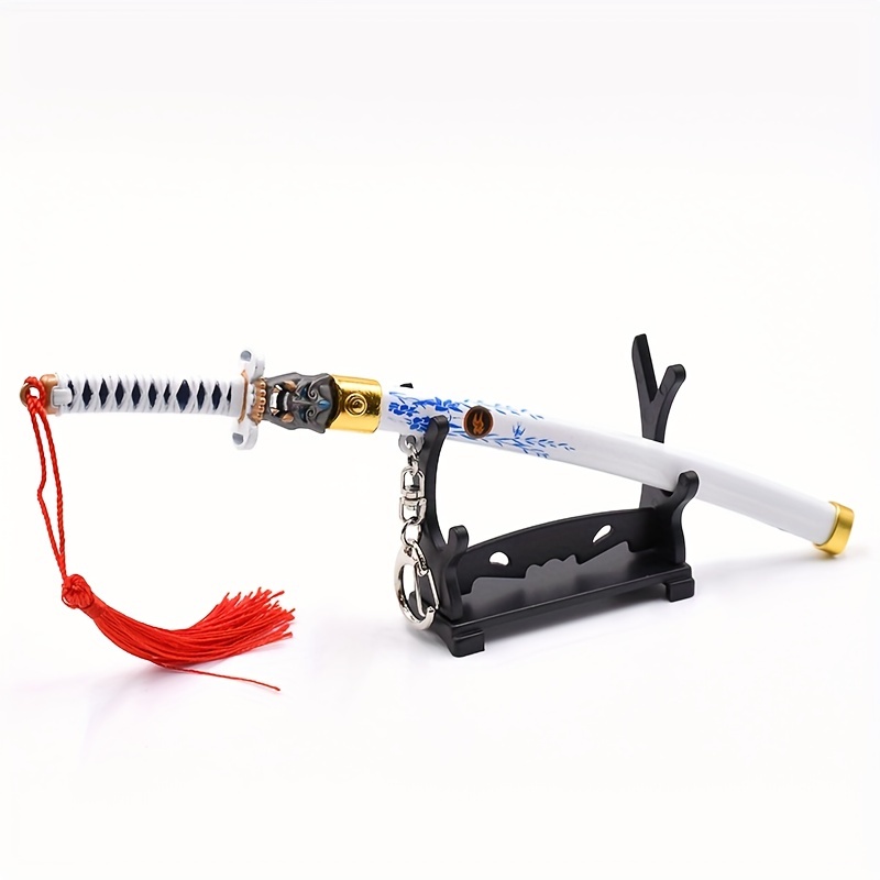 22cm Kunitsuna Sword Model Blue And White Game Peripherals With Spring ...