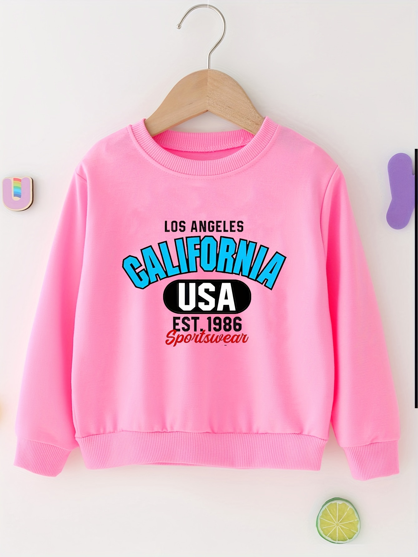 Toddler Girls "los Angles California Usa Est. 1986 - Temu Denmark