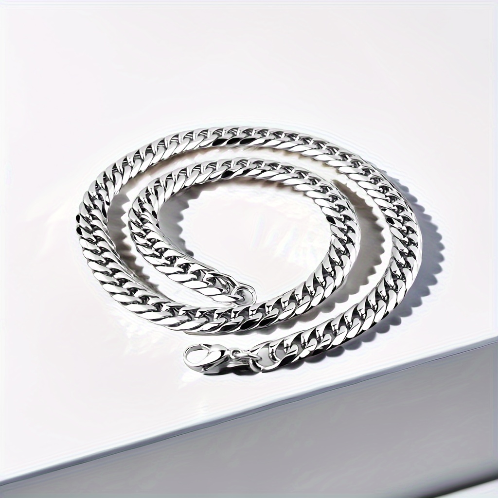 Titanium Steel Jewelry Chain Necklace Versatile Necklace Men - Temu ...