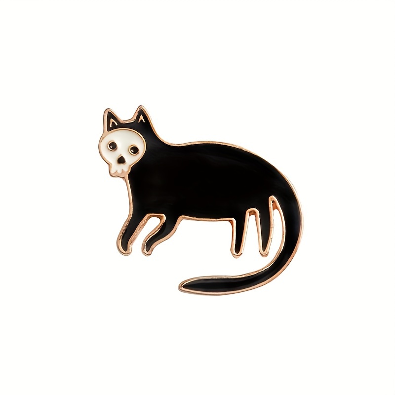 Cute Skull-shaped Cat Halloween Pin Men - Temu United Kingdom