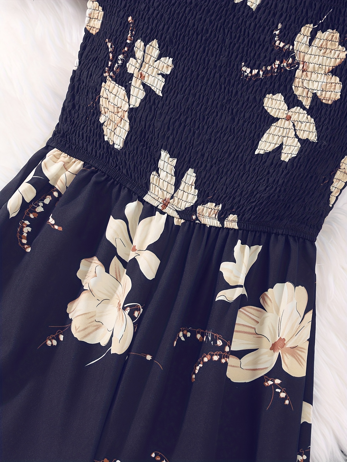 Floral Print Wide Leg Jumpsuit Boho Casual Jumpsuit Spring - Temu