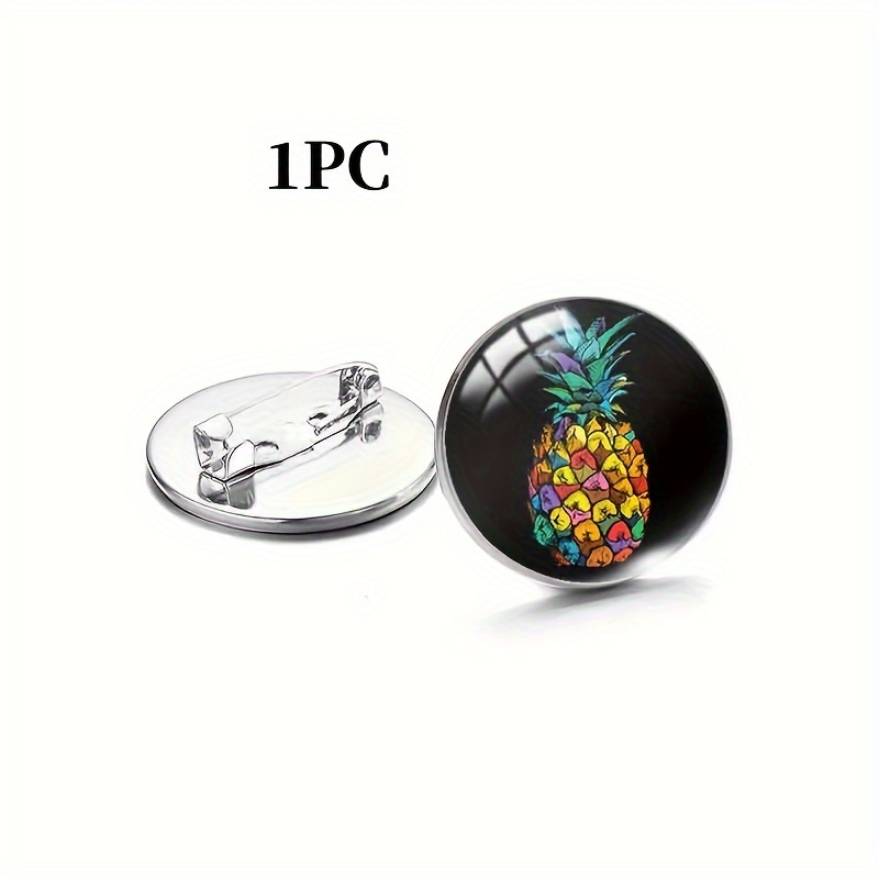Pineapple House Fruit Brooch Badge, Clothing Backpack Hat Funny Pins ...