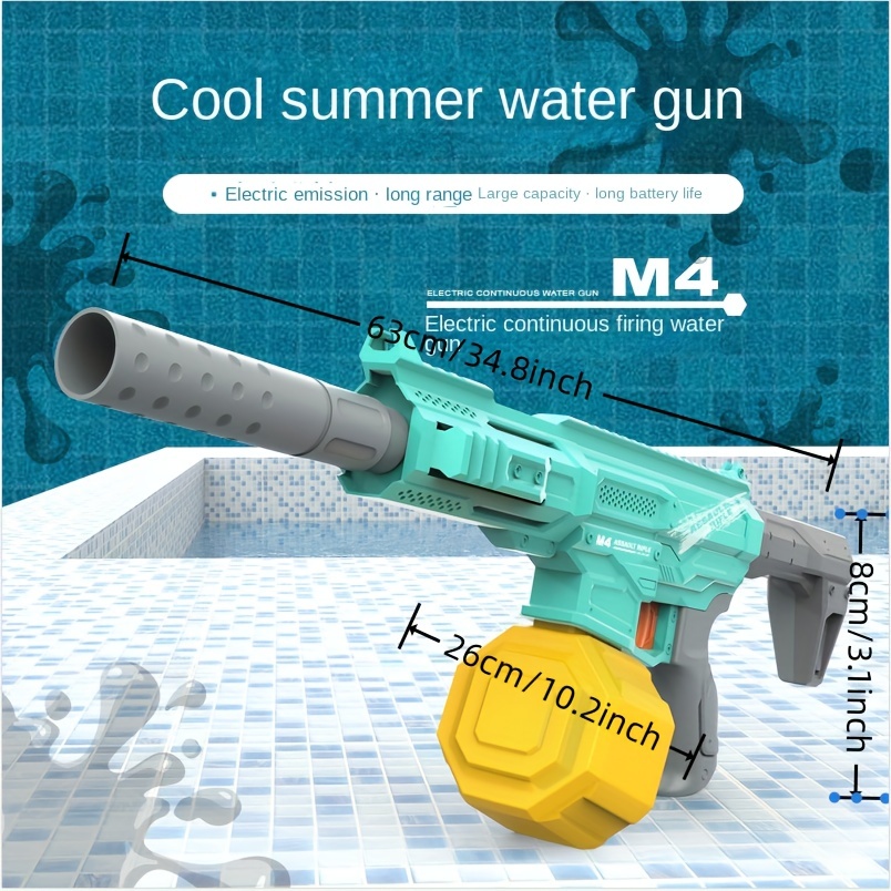 Electric M4 Water Gun Toy Gun Children Water Gun Large - Temu