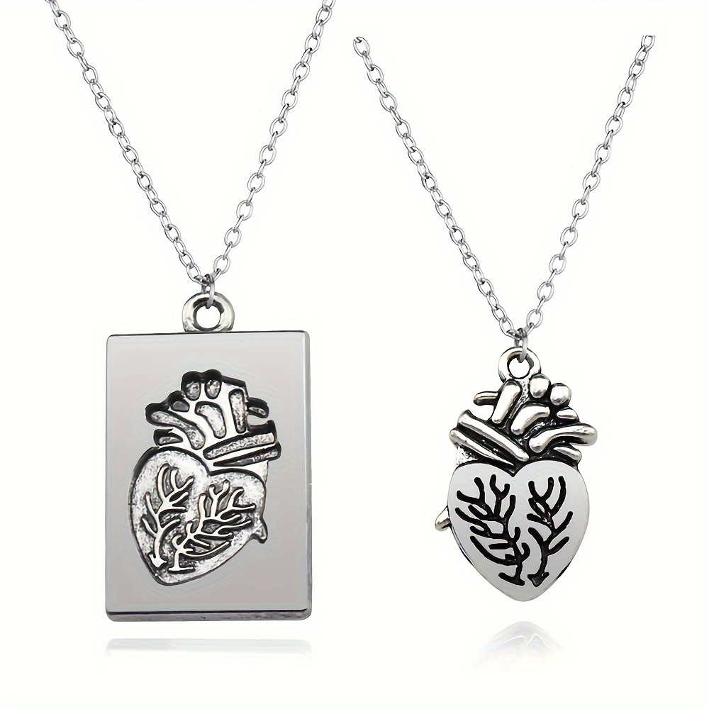 Stainless Steel Necklace Heart Shaped Beads Chain Men - Temu United Kingdom