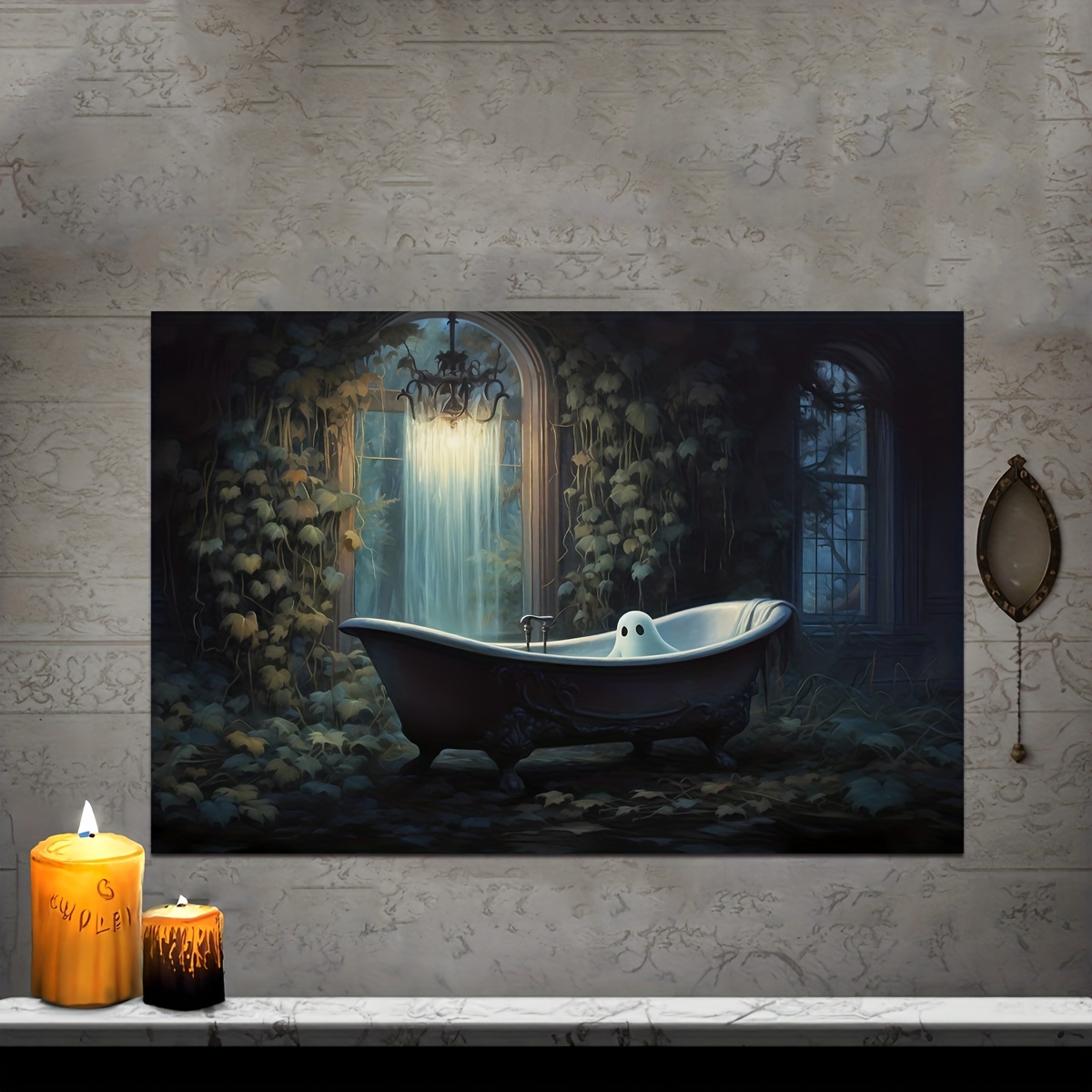 Ghost In Bathtub Poster Halloween Wall Decor Gothic - Temu Ireland