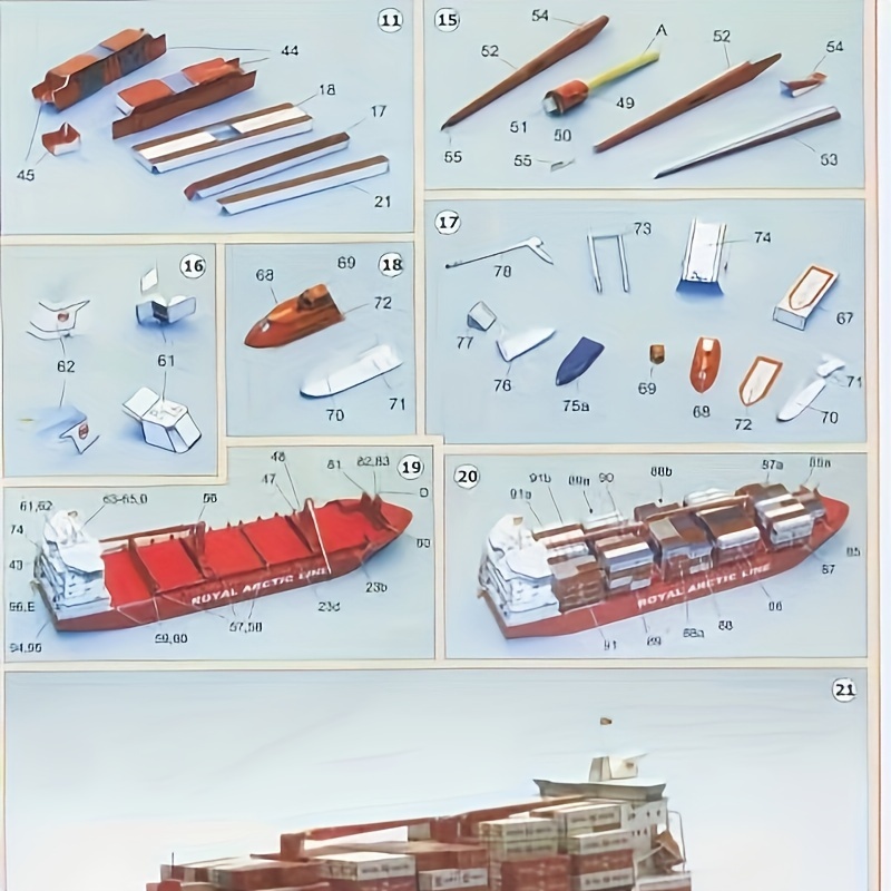 1:400 Container Ship Paper Model Ship Handmade Diy Paper - Temu Italy