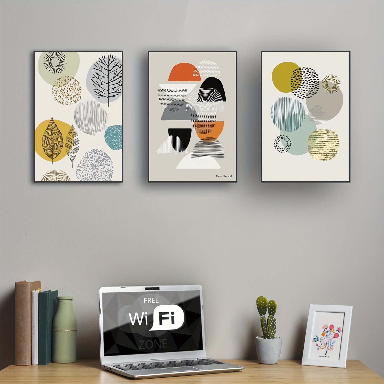 Canvas Poster No Frame Modern Art Creative Color Geometric - Temu Australia