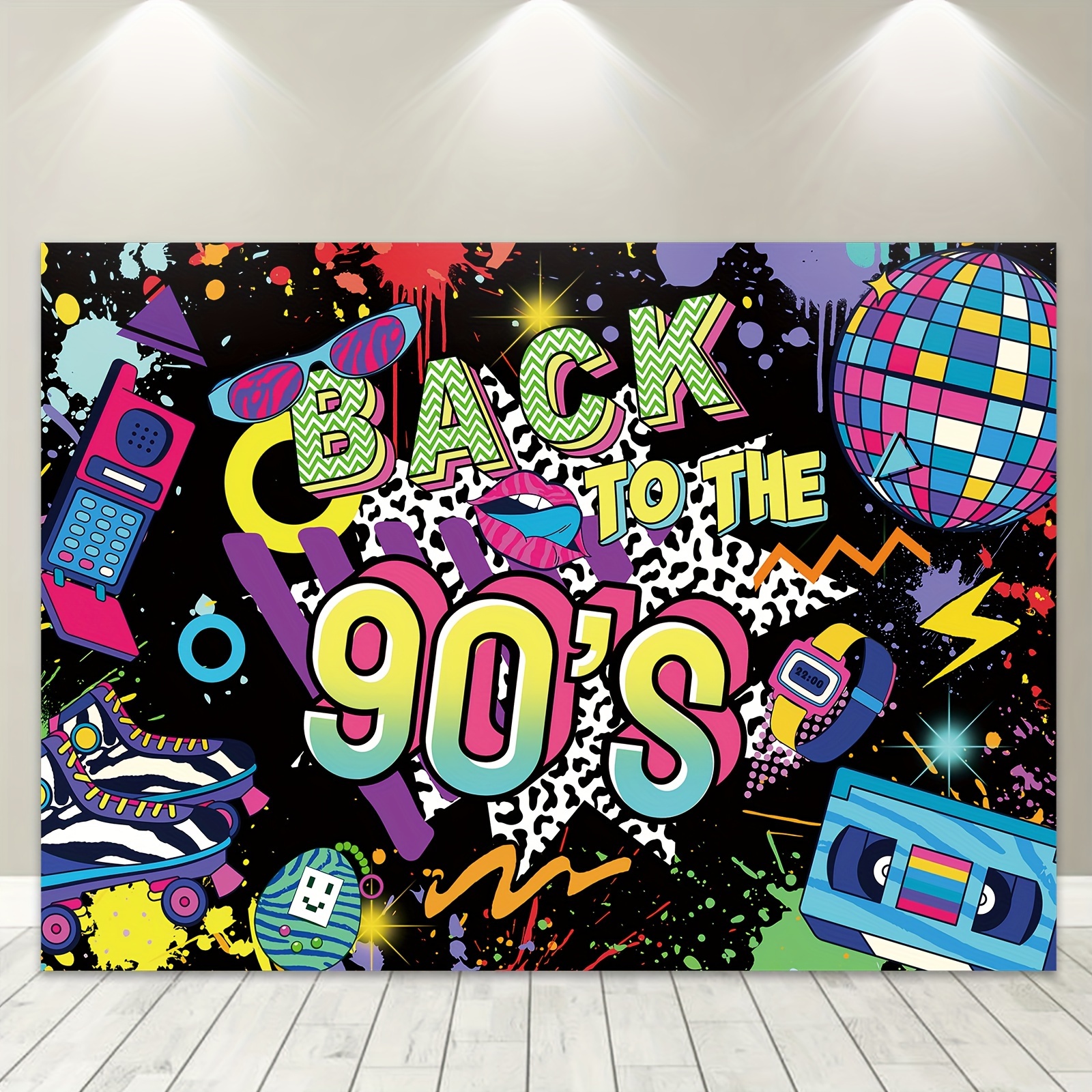 1pc 90's Graffiti Music Background 7wx5h Feet Back To 90's Theme ...