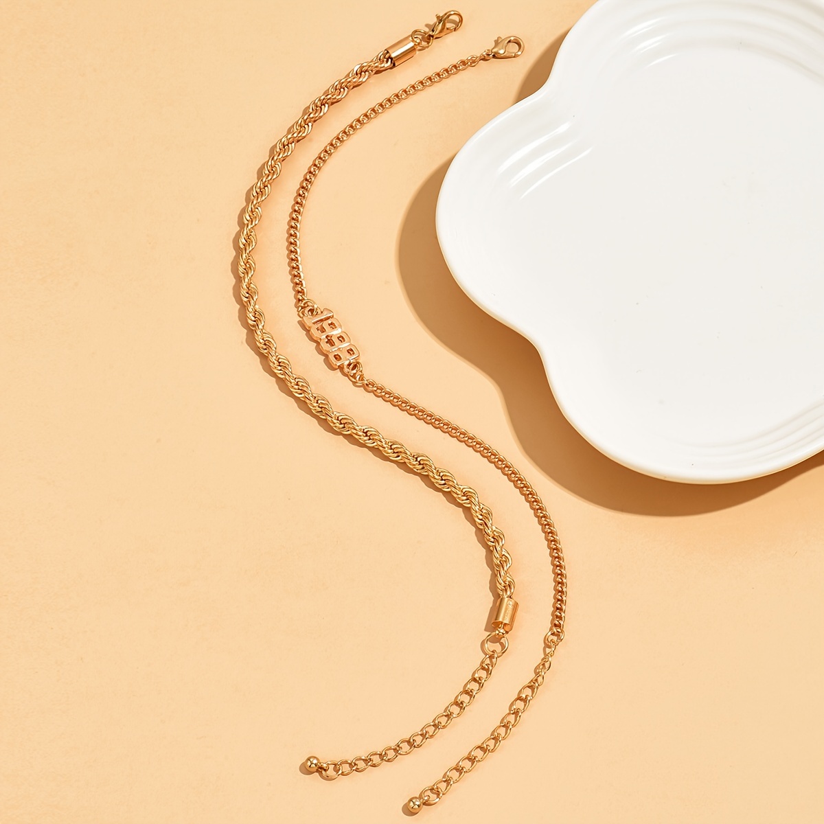 Number Chain Anklet, Beach Style Men's Multi-layer Chain Anklet - Temu ...