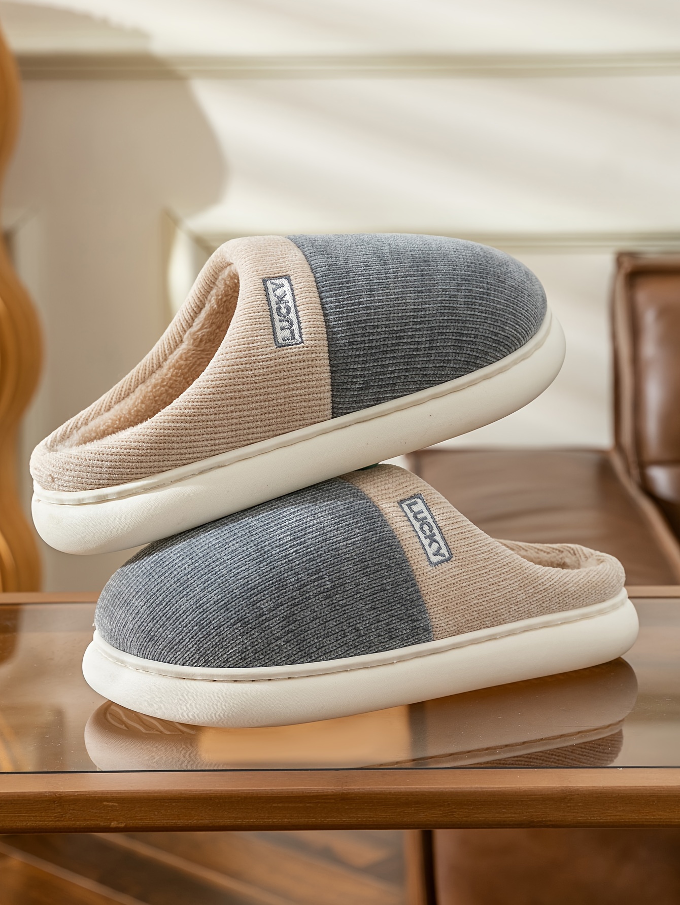 Cozy House Slippers Men s Soft Plush Lightweight Breathable - Temu ...