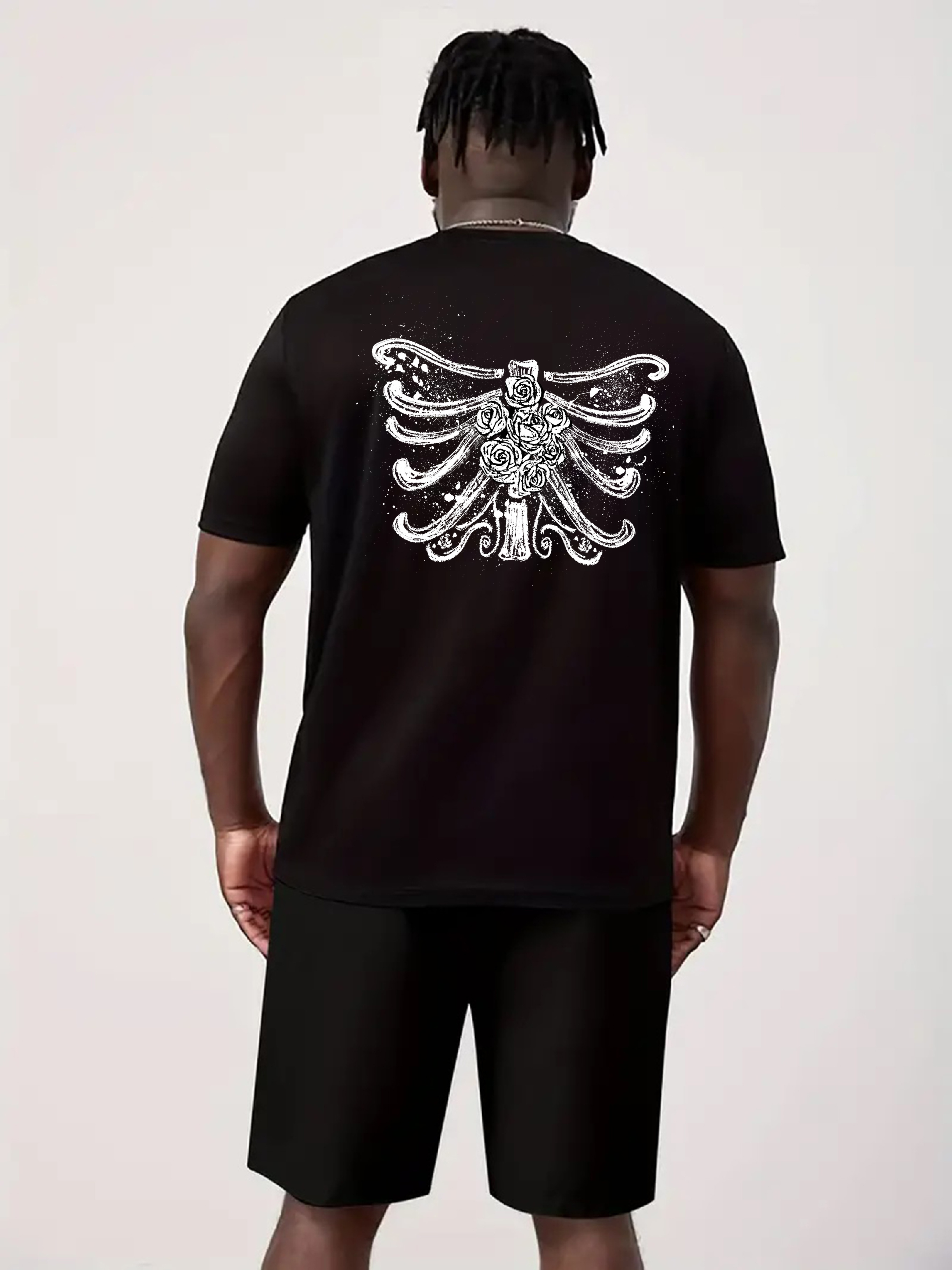 ティブプリントtシャツ メンズカジュアルストリートスタイルストレッチ ティーシャツ 夏用 Temu Japan