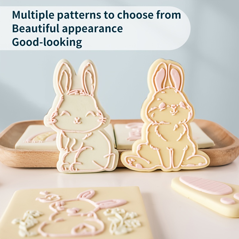 Acrylic Cookie Embosser Bunny Egg Carrot Pattern Fondant - Temu Australia