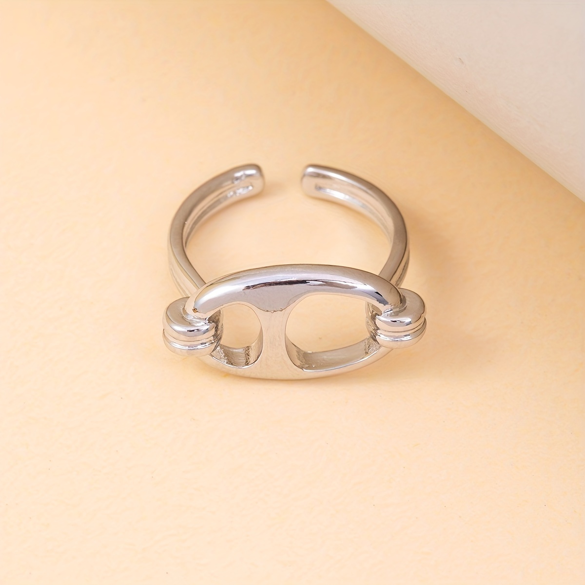 Street Style Hollow Cute Ring For Men Open Ring Luxurious - Temu Canada