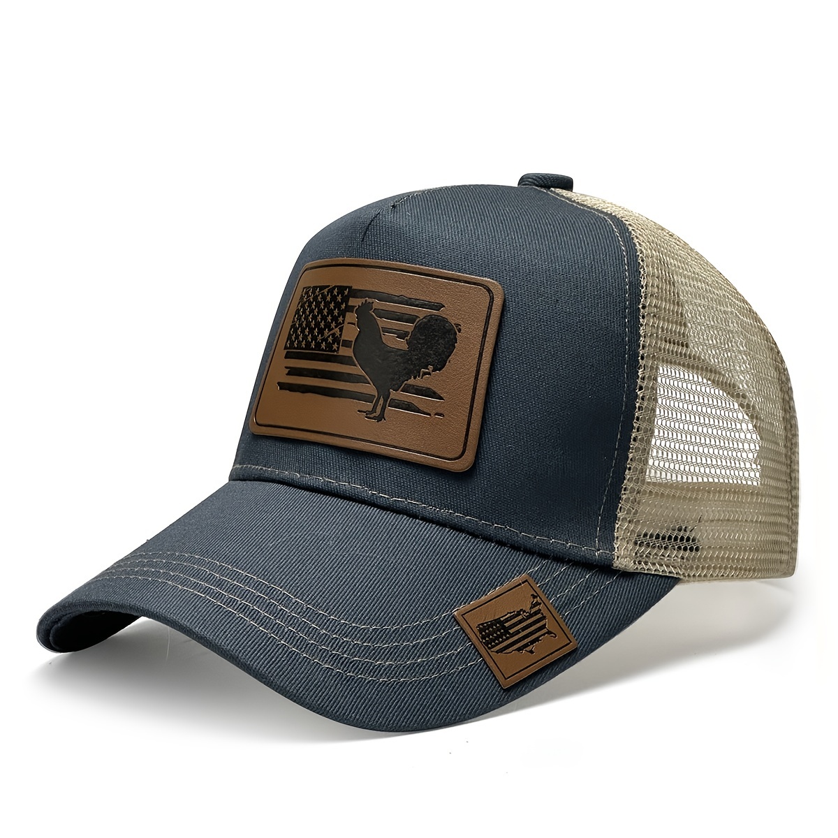 Farm Rooster Embroidered Baseball Mesh Rural Style - Temu United Kingdom