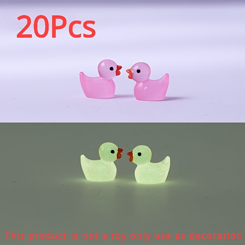 Fluorescent Yellow Duck Ornament Miniature Resin Figures - Temu United ...