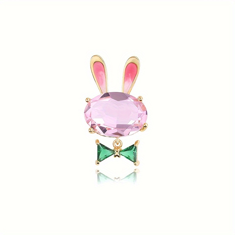 Cute Zircon Little Rabbit Bow Tie Brooch Girls Birthday - Temu United ...