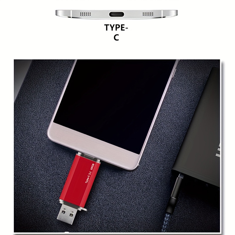 High Speed Real Capacity 128gb Otg Usb Flash Drive Type C - Temu