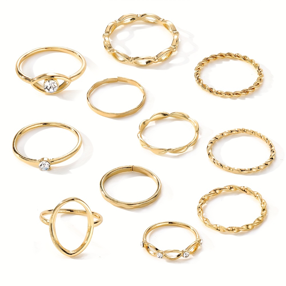 Chic Stacking Rings Trendy Eye / Intertwine / Minimalist Band Design ...