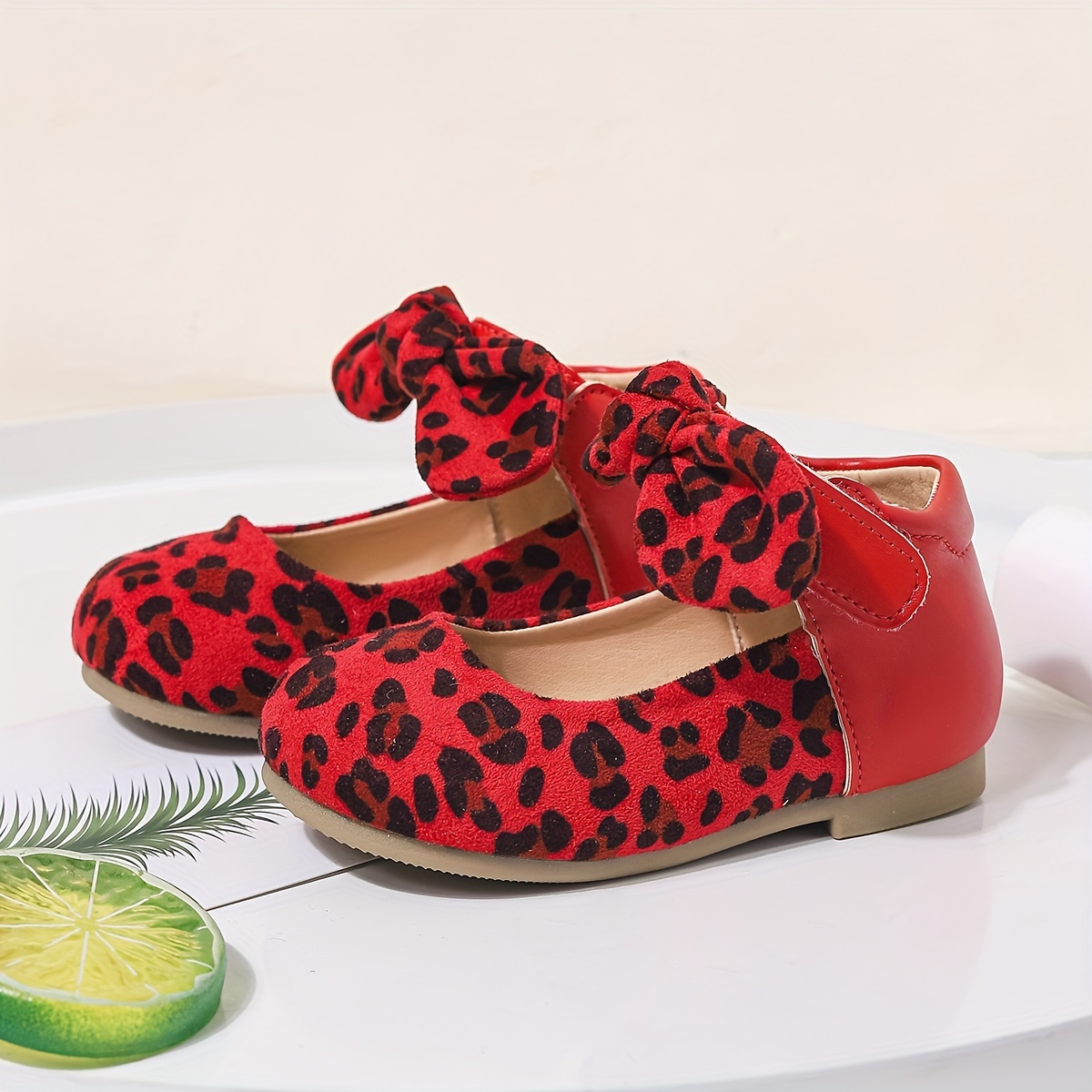Trendy Elegant Leopard Bowknot Flat Shoes Girls Breathable - Temu ...