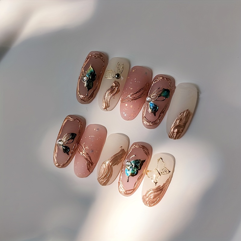 5d Embossed Butterfly Design Nail Art Stickers Nail Art - Temu United ...
