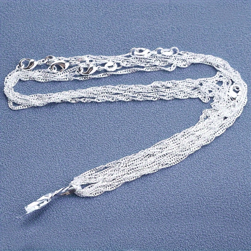 Silvery Snake Bone Joint Copper Chain Necklace Making - Temu United Kingdom