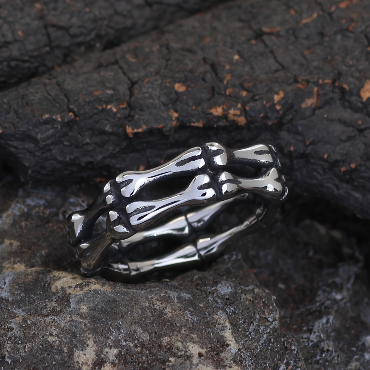 Vintage Gothic Skull Stainless Steel Men's Ring - Temu United Kingdom