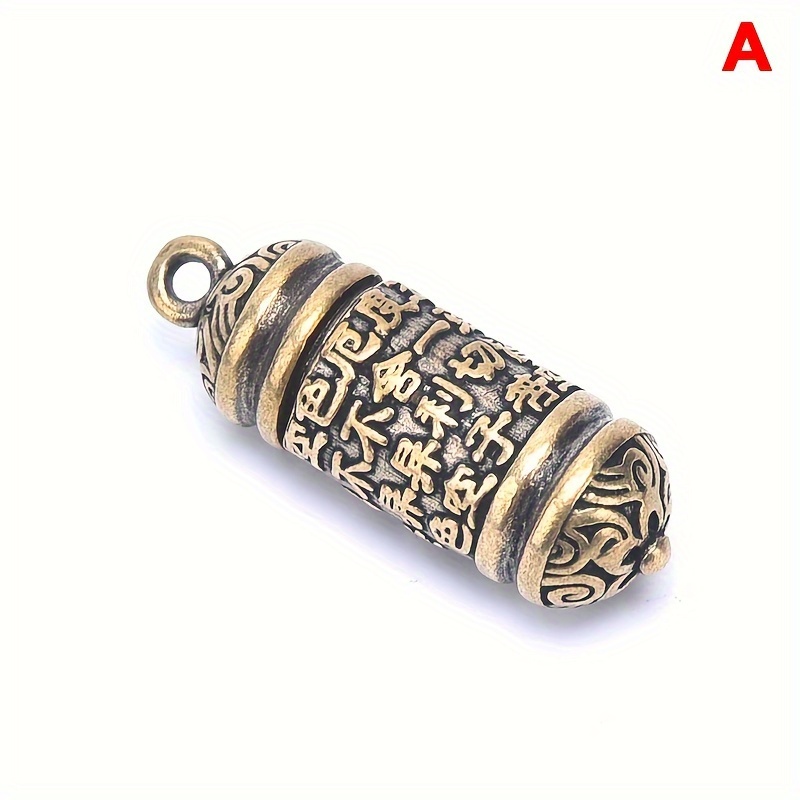 Antik Bronze Hjerte Vers Buddhistisk Vedhæng, Bil Nøglering Vedhæng ...