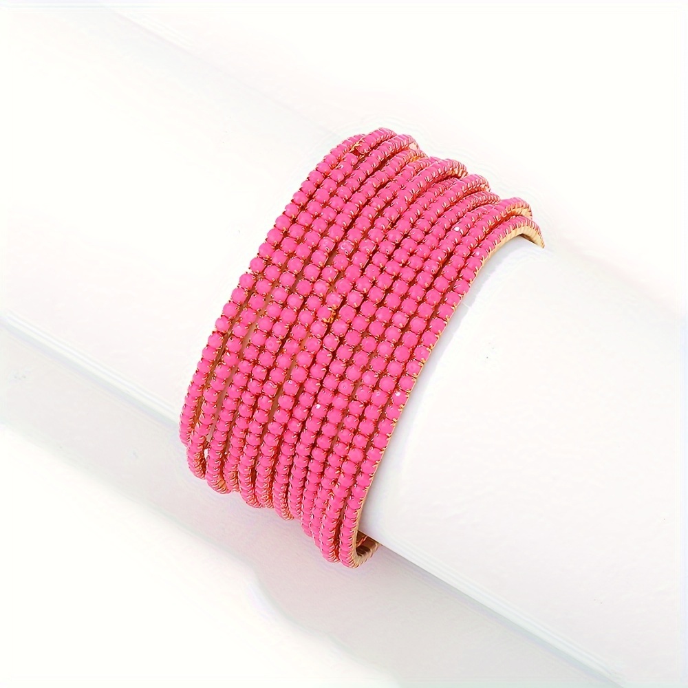 Simple Colorful Bracelet Alloy Jewelry Embellished - Temu United Kingdom