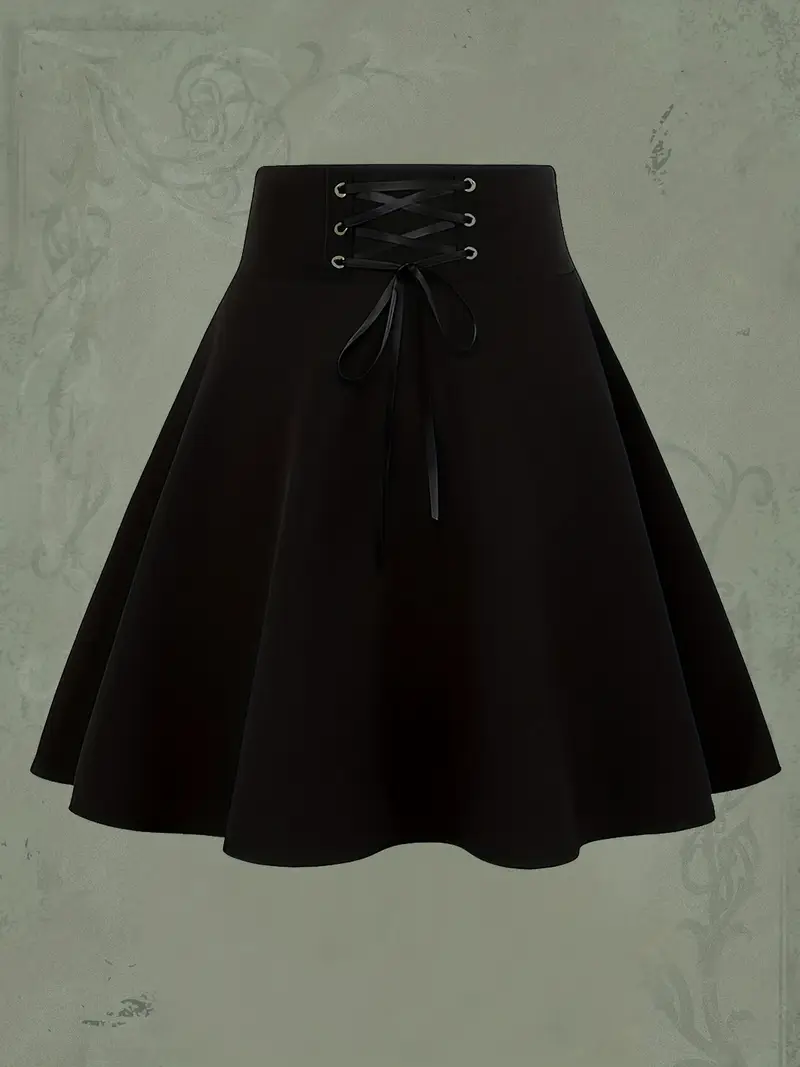 Solid High Waist Tie Front Skirt Casual Mini Skirt Spring Temu