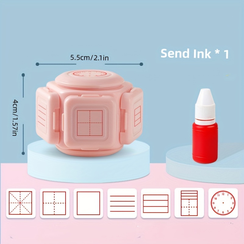 1pcs Seven Sided Multi Functional Stamp Learning Office Supplies ...