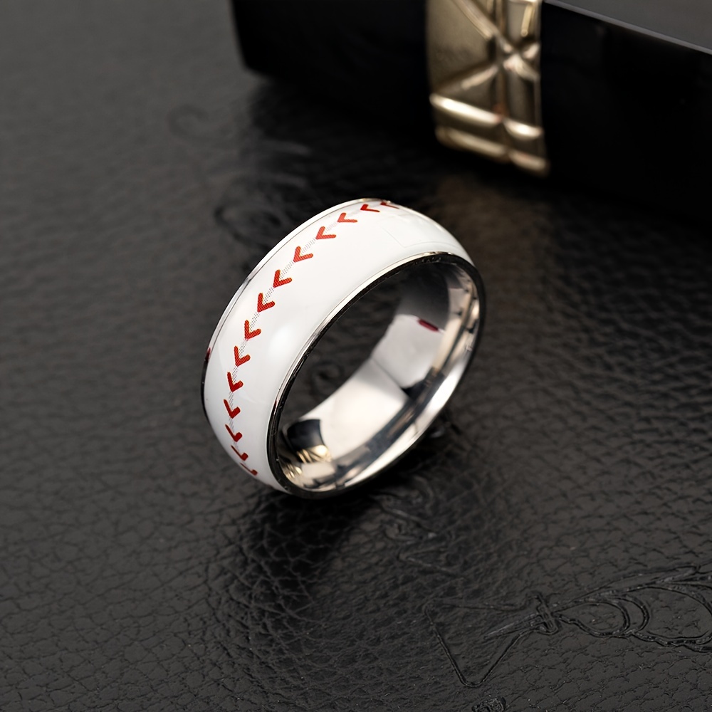 Football Basketball Baseball Rugby 201 Stainless Steel Ring - Temu ...