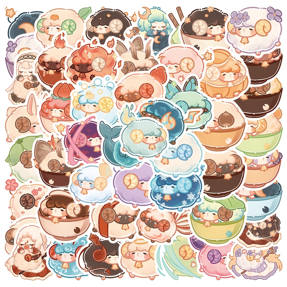 Colorful Cute Sheep Graffiti Stickers Perfect Notebooks - Temu