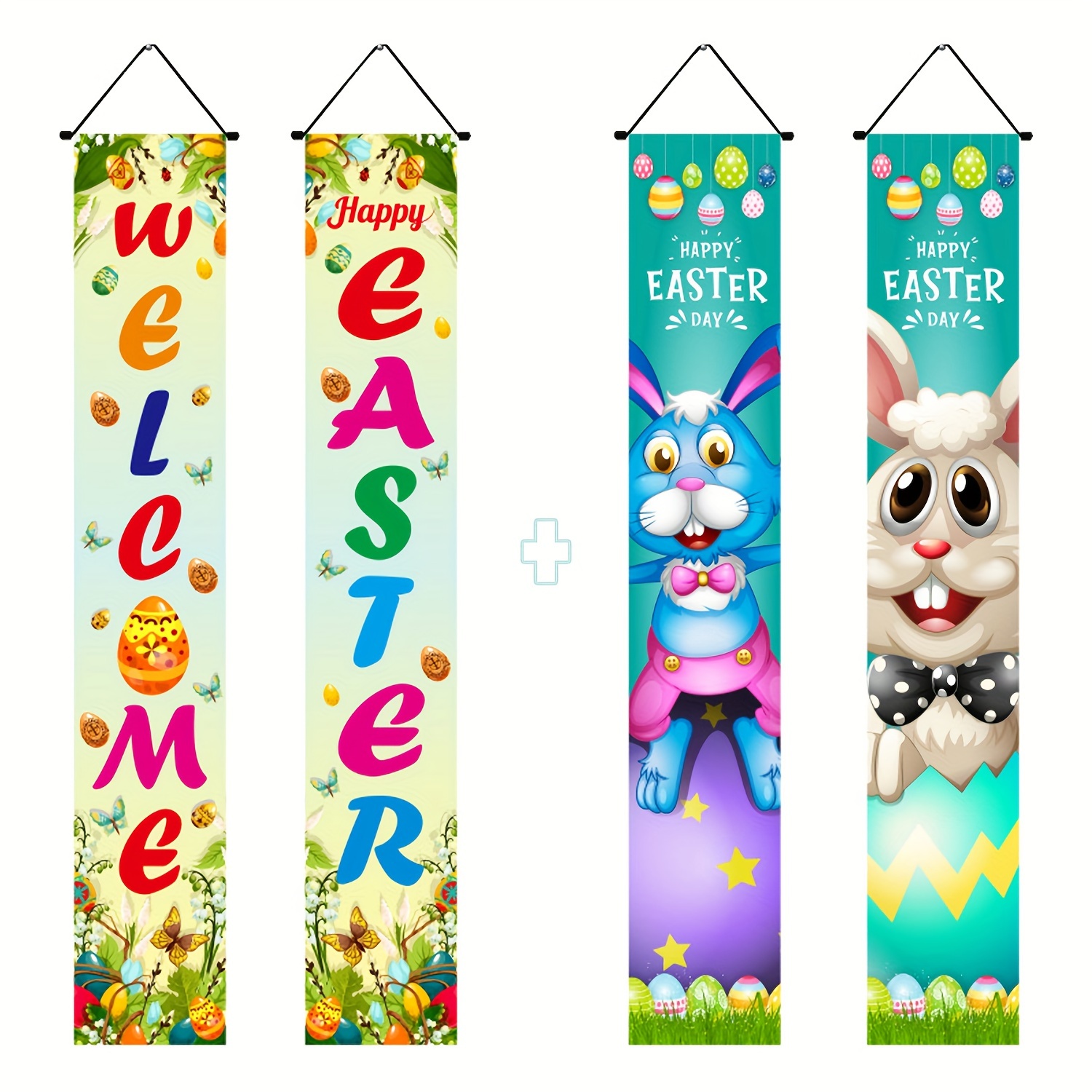 Easter Couplets House Ornaments Happy Easter Banner Easter - Temu New ...