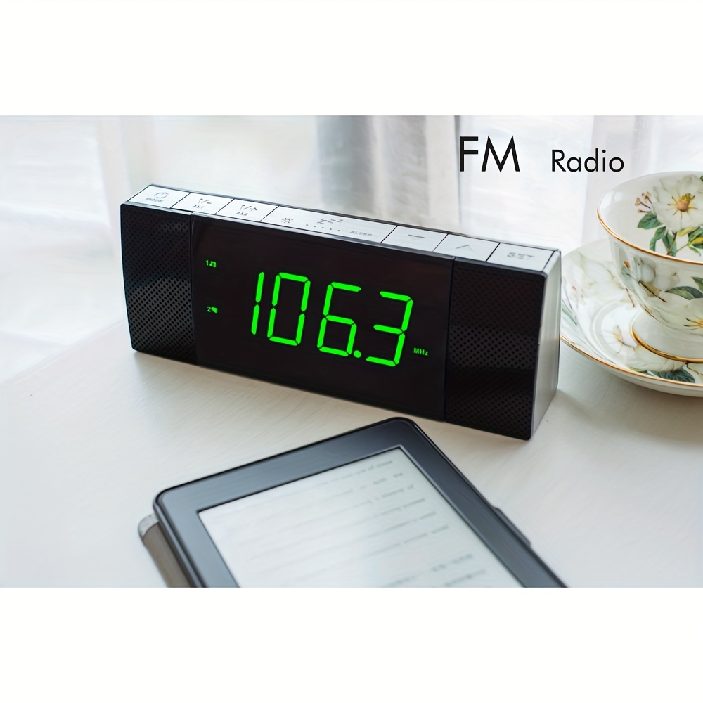 1pc Alarm Clocks Radio With Fm Radio Dual Alarm With Auto And Manual ...