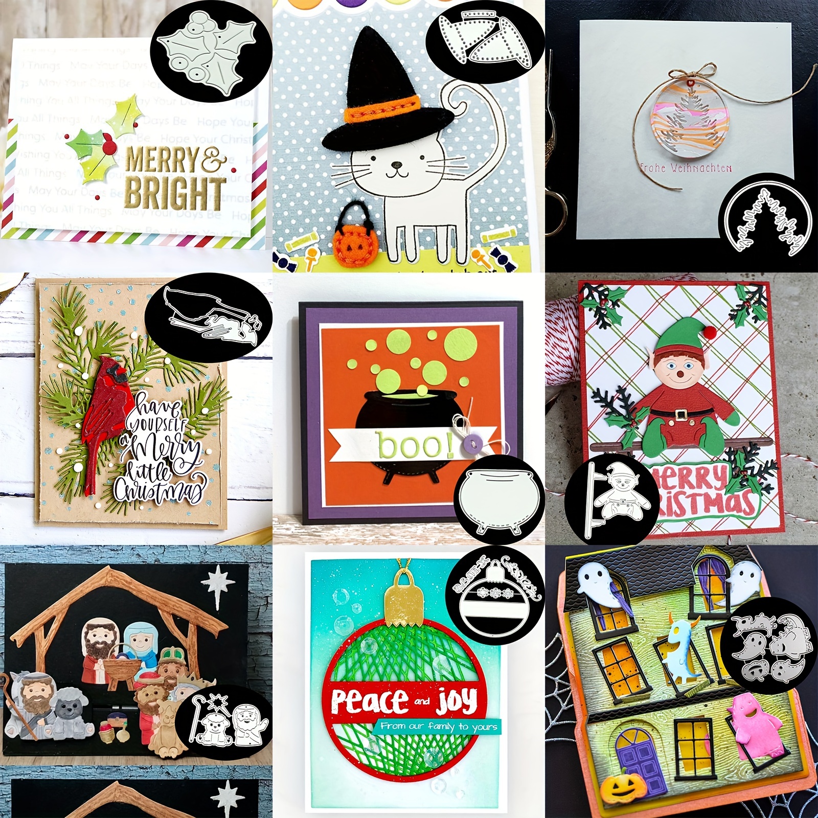 Metal Cutting Dies Parrots And Others Christmas Paper Art - Temu New ...