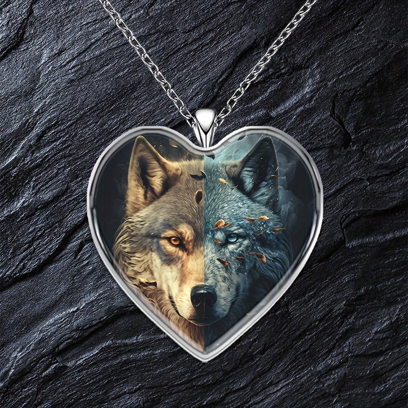 Creative Cool Animal Wolf Pendant Necklace For Men Ladies - Temu Australia