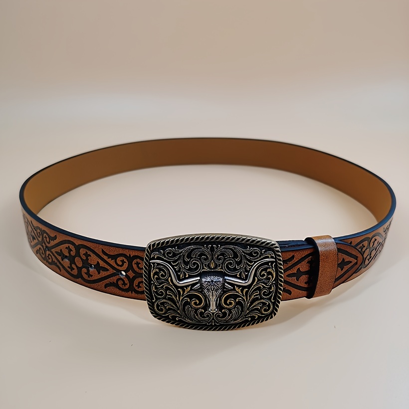 Western Cowboy Retro Belt Fashion Casual Belt Business Men's Belt ...