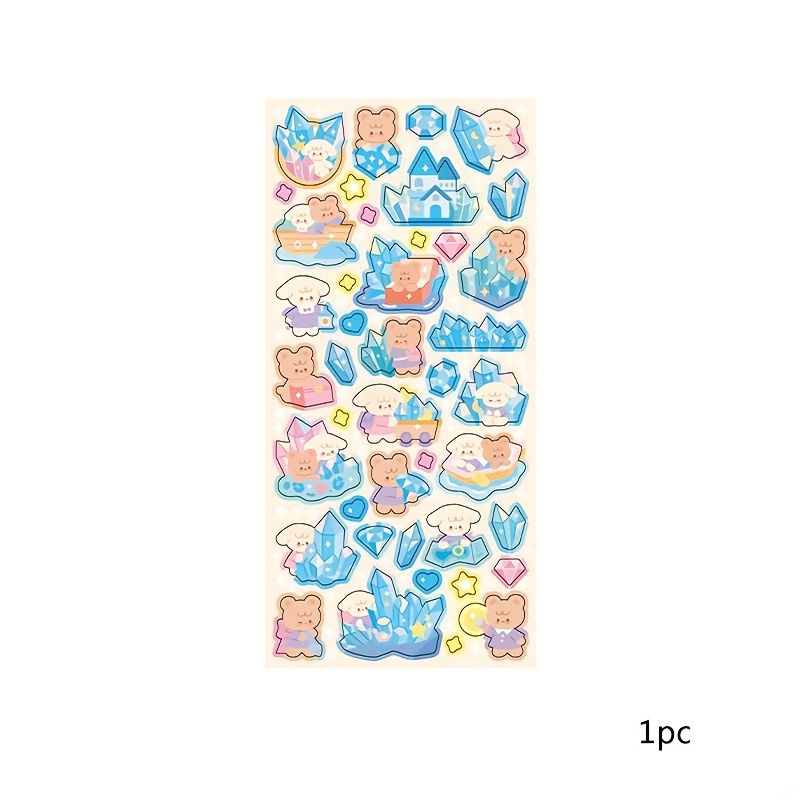 Self adhesive Sticker Cute Cartoon Animal Hand Account - Temu United ...