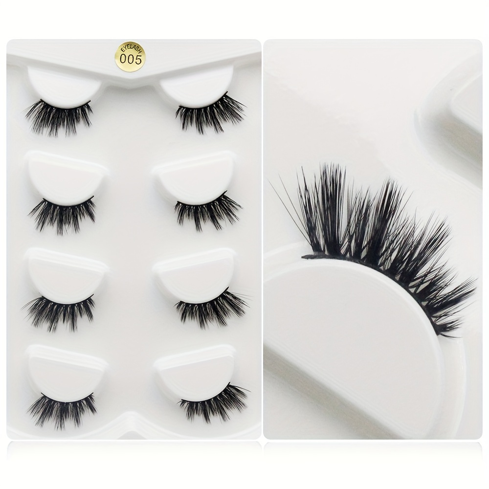 Half Eye False Eyelashes 6 Layers False Eyelashes Thick - Temu United ...