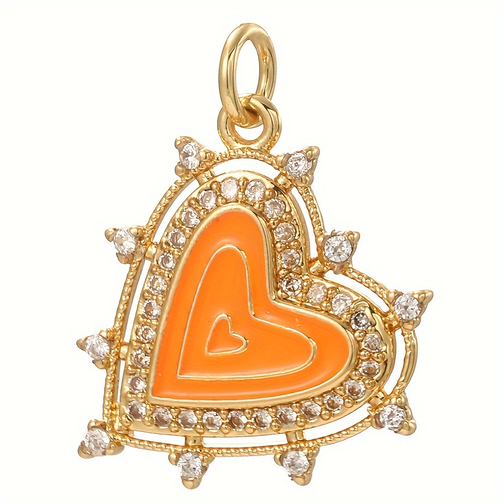 Bohemian Style Heart Pandent Golden Color Love Heart Shape - Temu ...
