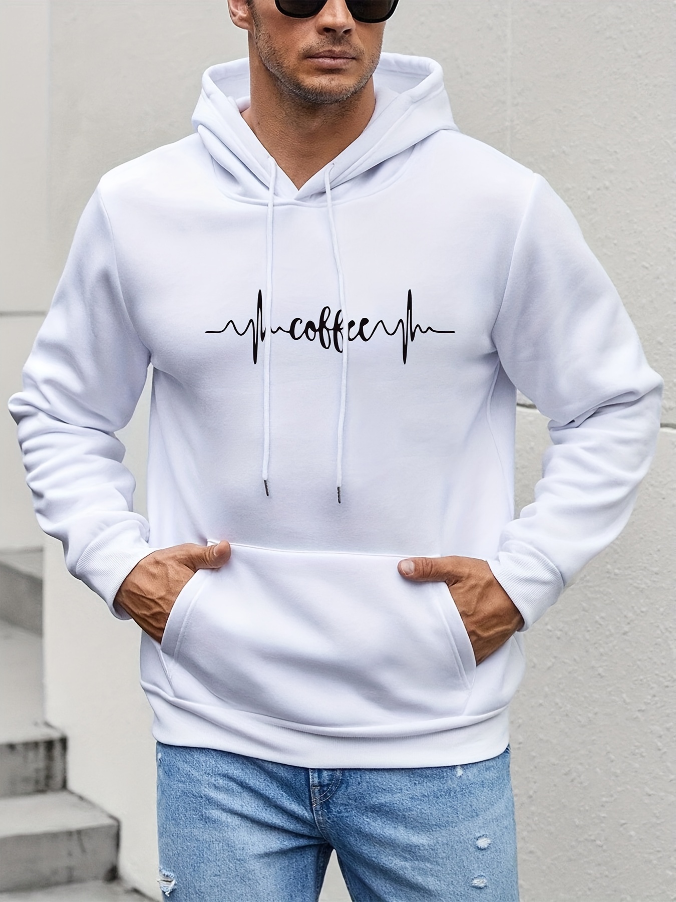 "coffee" Graphic Print Men's Casual Fleece Warm Hoodies - Temu Norway
