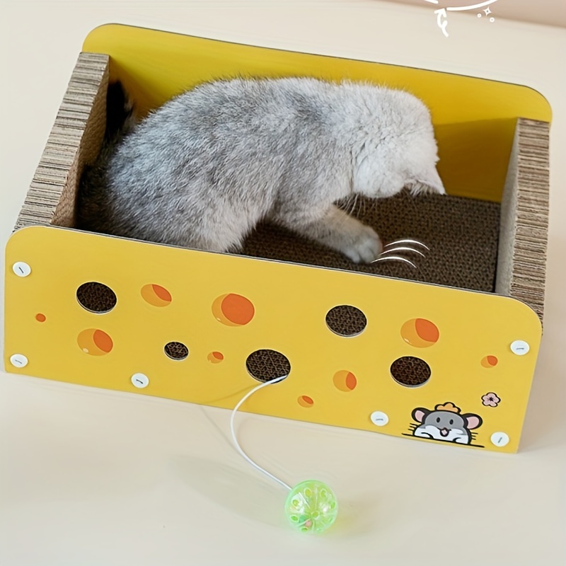 猫ス ャー 段ボール 猫ハウス 研削爪ボード 段ボール紙 猫の巣 猫の巣一体型多機能猫爪とぎボード Temu Japan