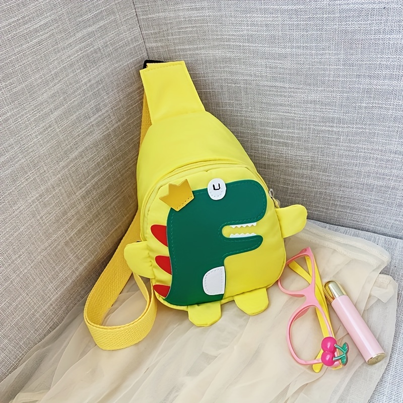 Boy's Cartoon Bag Dinosaur Children's Chest Bag Cute Nylon - Temu ...