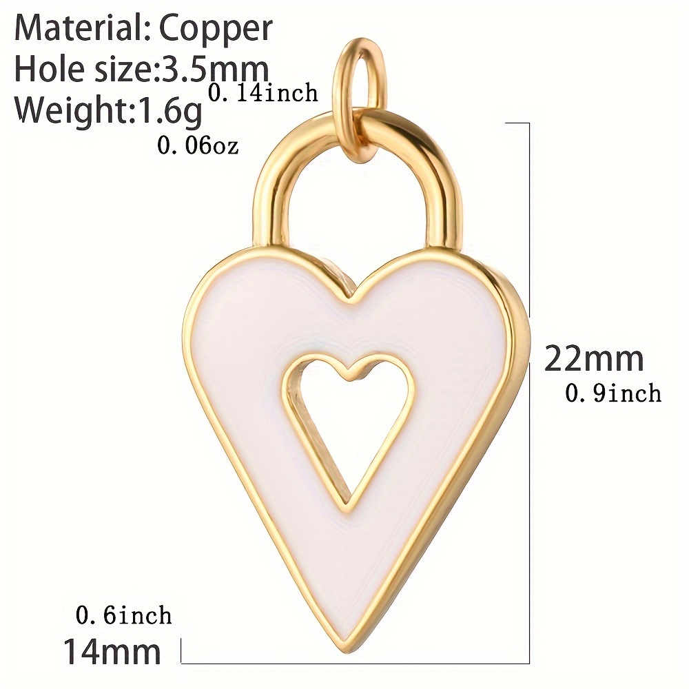 Candy Lollipop Love Heart Shaped Charm Pendant Inlaid Shiny - Temu ...