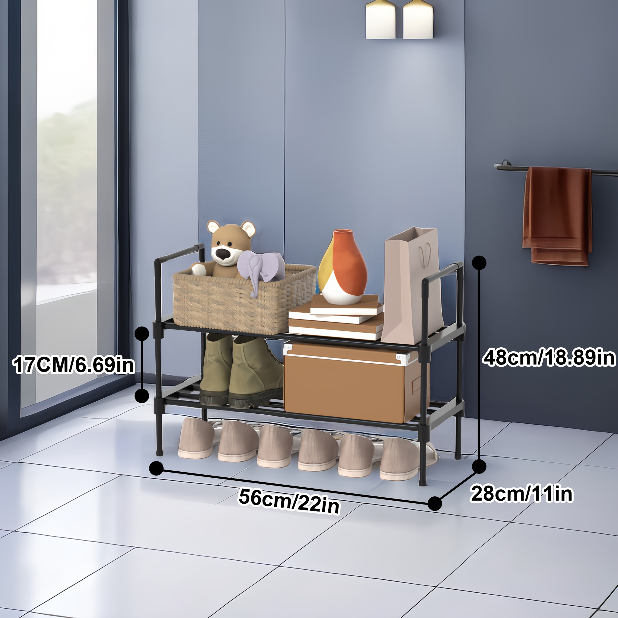 Simple Installation Multi layer Shoe Rack Thickened Metal - Temu United ...