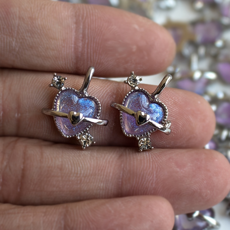 Starlight Sparkling Heart Shaped Creative Elegant Pendant - Temu Denmark