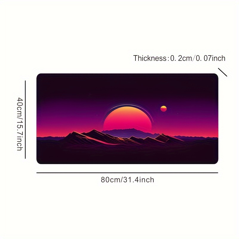 Panoramic Sunset Landscape Series Mouse Pad Waterproof Non - Temu ...