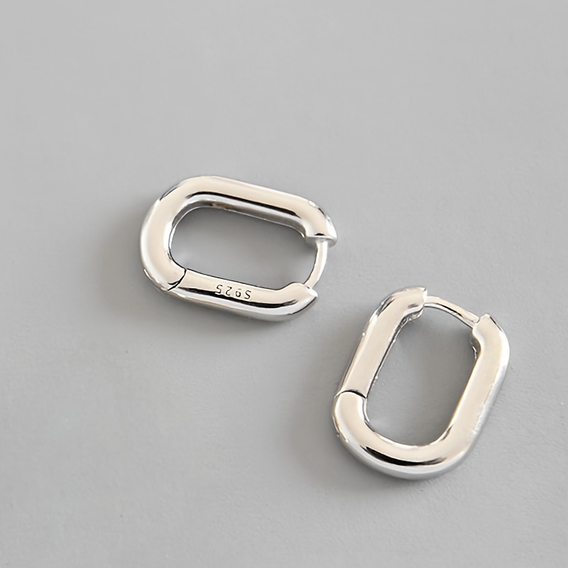 Single 925 Sterling Silver Hypoallergenic Hoop Earrings - Temu Australia