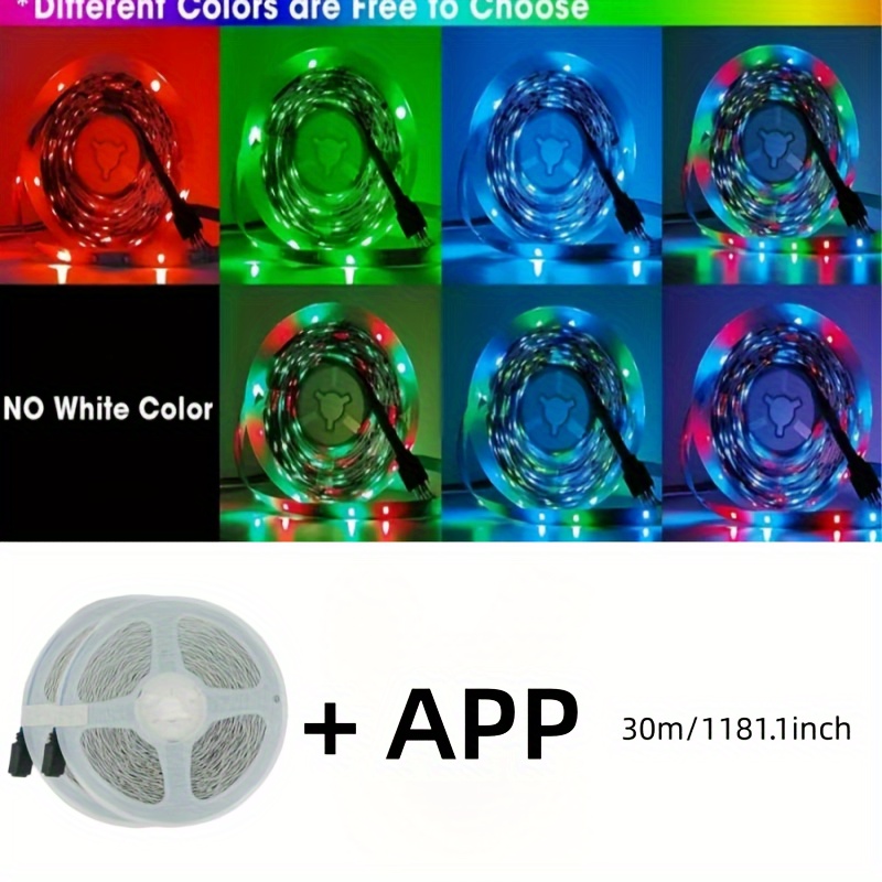 Led Strip Lights Bedroom Music Sync Color Changing Rgb Led - Temu ...