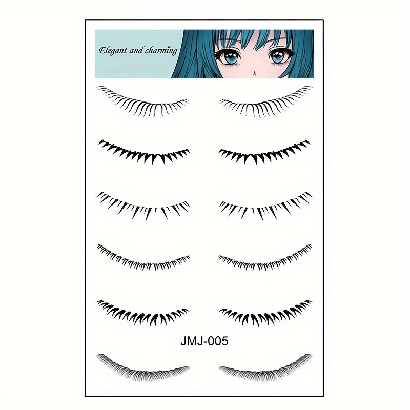 Lower False Eyelash Tattoo Stickers 3d Water Transfer - Temu United Kingdom